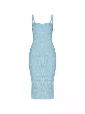 Dolce & Gabbana Square Neck Sleeveless Midi Dress