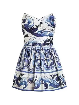 DOLCE & GABBANA Dolce & Gabbana Square Neck Sleeveless Midi Dress