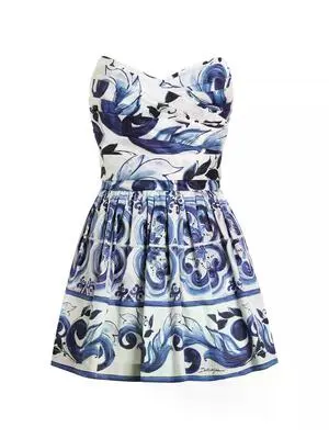 Dolce & Gabbana Square Neck Sleeveless Midi Dress
