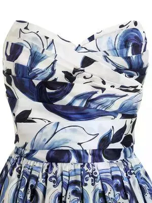 Dolce & Gabbana Square Neck Sleeveless Midi Dress