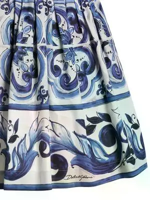 Dolce & Gabbana Square Neck Sleeveless Midi Dress