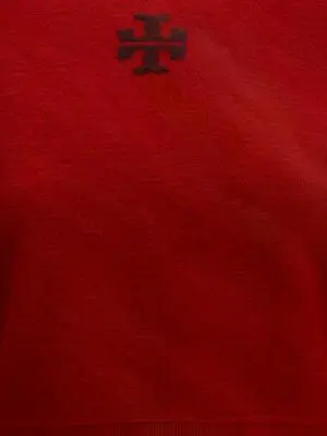 Tory Burch Logo Crewneck Sweater - Red