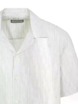 Canali Striped Short Sleeve Shirt