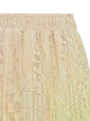 Ermanno Scervino Pleated Lace Skirt
