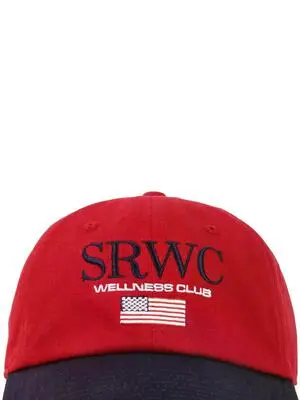 SPORTY & RICH Embroidered Baseball Cap - Red