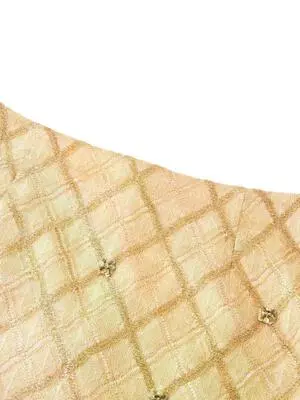 Shanghai Tang Embellished Checked Midi Skirt