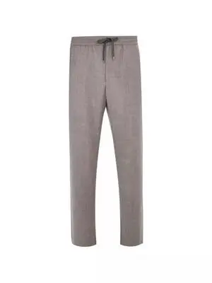 Agnona Flannel Drawstring Track Pants - Neutrals