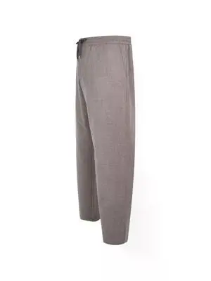 Agnona Flannel Drawstring Track Pants - Neutrals