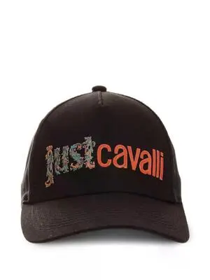 Just Cavalli Baseball Cap With Floral Detail - Black