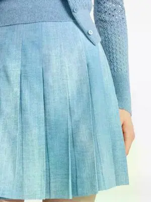 Ermanno Scervino Pleated Marocain Mini Skirt