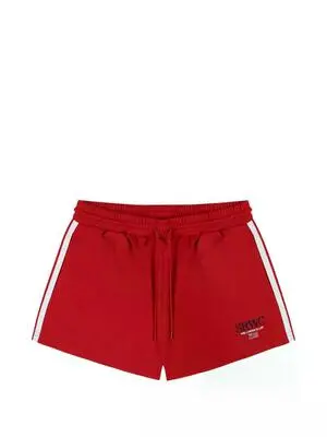 Sporty & Rich Roller Stripe Detail Shorts - Red