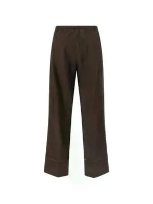 YVES SALOMON Perforated Leather Insert Pants