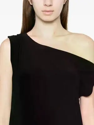 Norma Kamali One-shoulder Draped Maxi Dress