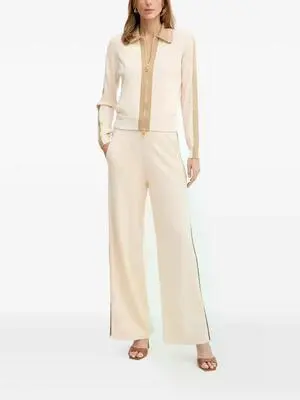 Elisabetta Franchi Zip-front Jacquard Cardigan - Neutrals
