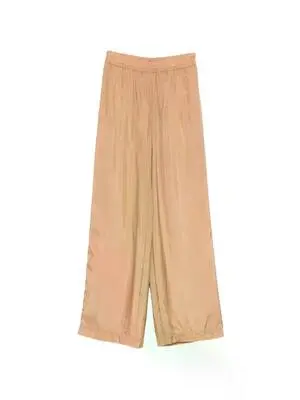 Aspesi Camel Elasticated Waist Wide Leg Trousers