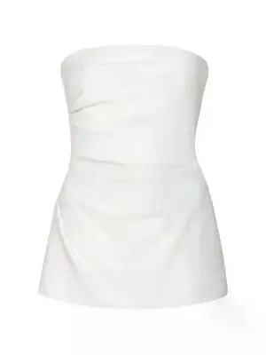 Proenza Schouler Strapless Top With Side Zip And Pleats - Neutrals