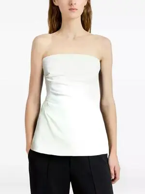 Proenza Schouler Strapless Top With Side Zip And Pleats - Neutrals