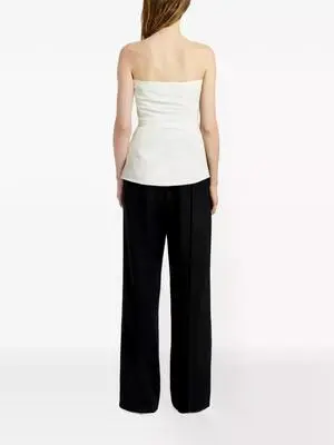 Proenza Schouler Strapless Top With Side Zip And Pleats - Neutrals