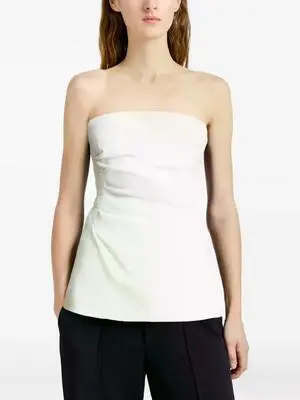 Proenza Schouler Strapless Top With Side Zip And Pleats - Neutrals