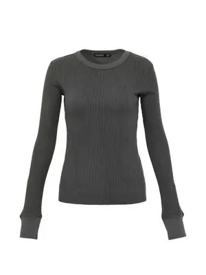 OPEN YY Waffle Knit T-shirt - Black
