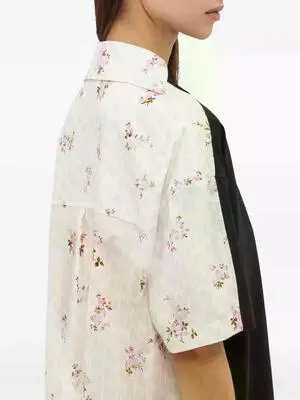 MSGM Floral Panel T-shirt Mini Dress