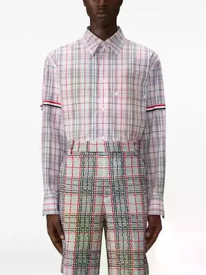 Thom Browne Plaid-patterned Shirt - Blue