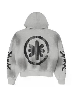 LOSTSHDWS Acid Wash Zip Hoodie - Grey