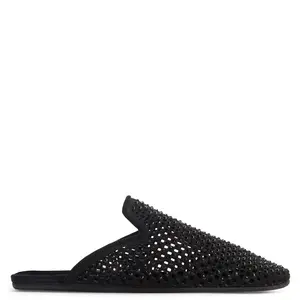 GIUSEPPE ZANOTTI Everett Suede Rhinestone Slipper