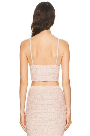Alessandra Rich Knit Crop Top - Pink