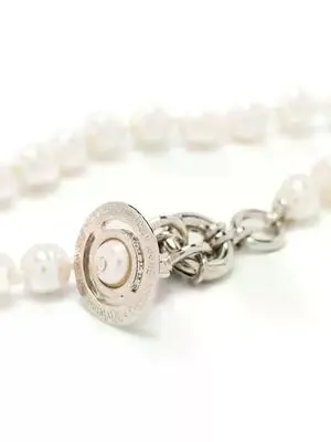 VIVIENNE WESTWOOD Logo-charm Pearl Bracelet