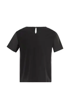 Max Mara Contrasting Texture T-shirt - Black