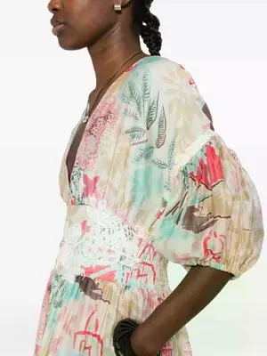 ERMANNO FIRENZE Floral Print Midi Dress