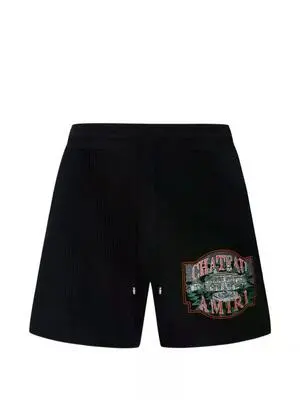Amiri Logo Graphic Shorts - Black