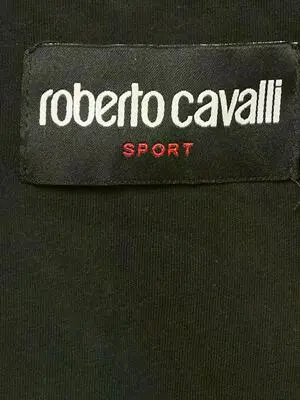 Roberto Cavalli Crepe Animal Print Trim Jacket