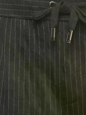 Dolce & Gabbana Black Pinstripe Track Pants