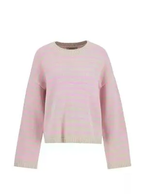 Barbour Rosie Striped Round Neck Long Sleeve Sweater - Neutrals
