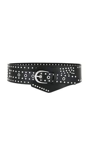 PETIT MOMENTS Wrangler Belt With Silver-tone Hardware - Black