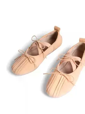Simone Rocha Ballet Flats With Elasticated Straps - Neutrals