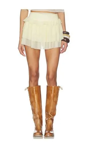 Majorelle Tiered Mesh Skort