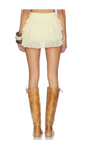 Majorelle Tiered Mesh Skort