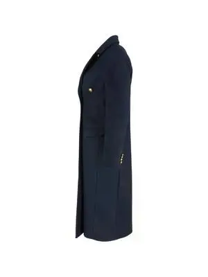 JOSEPH Double-breasted Wool Coat - Blue
