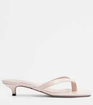 TOTEME Leather Thong Sandals - Pink