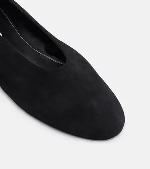 TOTEME Suede Ballet Flats - Black