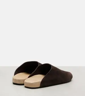 THE ROW Hudson Suede Mules - Brown