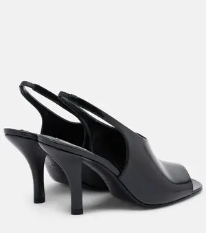 TOTEME Leather Slingback Sandals - Black