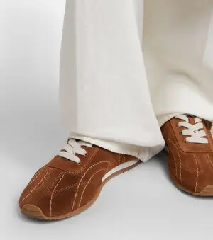 TOTEME Suede Lace-up Sneakers - Brown