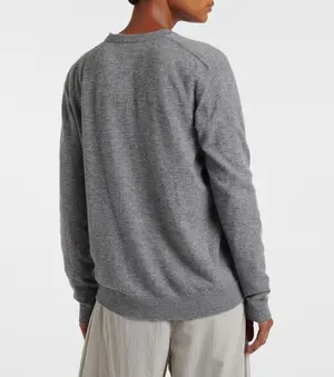 THE ROW Cashmere V-neck Top In Heather
