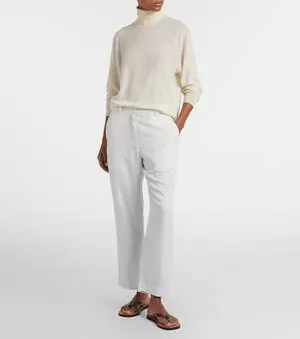 THE ROW Igor Cotton Straight Leg Trousers