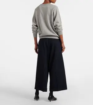 THE ROW Wool Gabardine Wide-leg Trousers