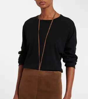 THE ROW Erina Suede Pencil Skirt